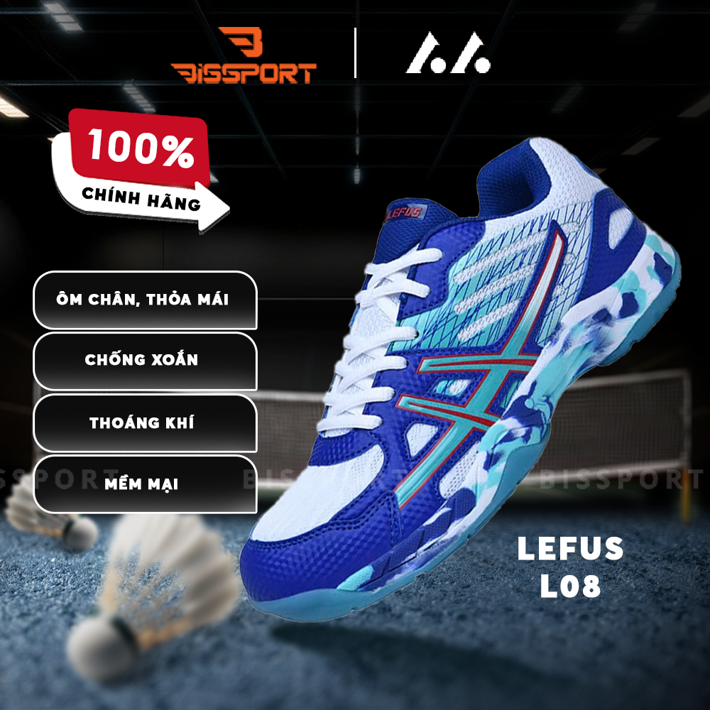 Giày Cầu Lông Bóng Chuyền Lefus Chính Hãng L08 Xanh Dương - Màu Sắc Tươi Sáng, Độ Bền Cao Và ...